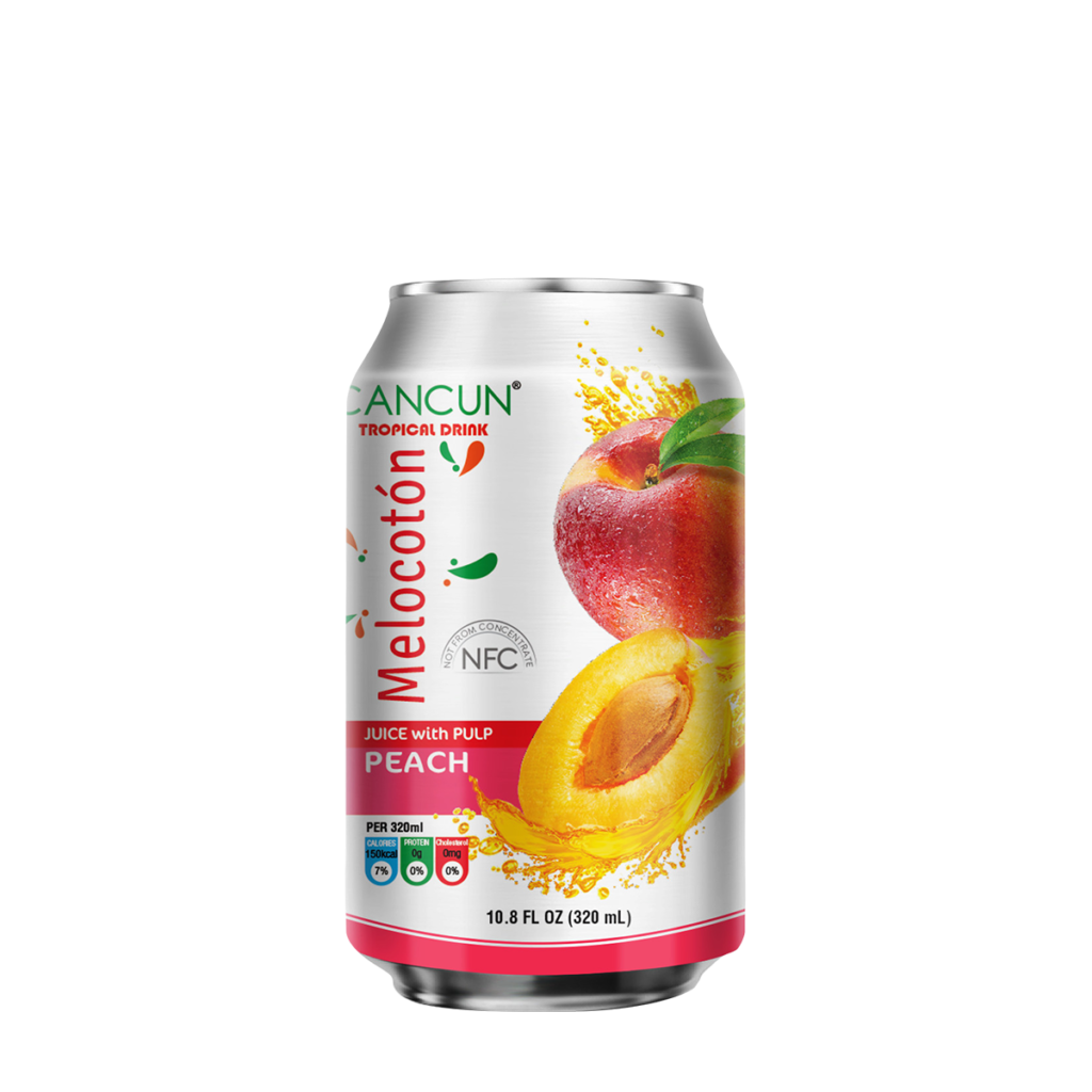 Cancun durazno jugo con pulp 24/330ml - Proexport Guatemala